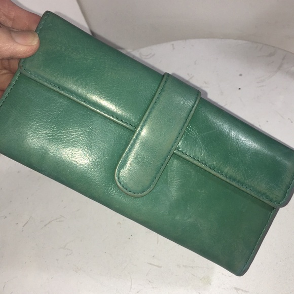 HOBO | Bags | Vintage Hobo International Grass Green Leather Wallet ...